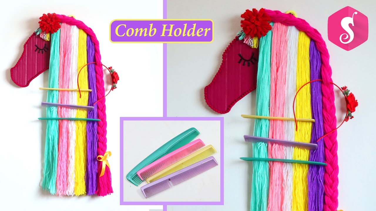 Make Useful Comb Holder from Woolen | House Craft Hacks | Sonali ...
