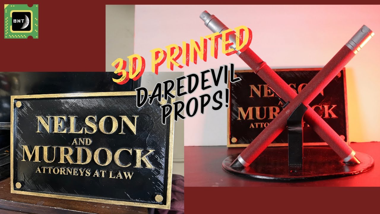 How to Make Daredevil Nelson Murdock Sign & Batons 3D Prints | Berto ...