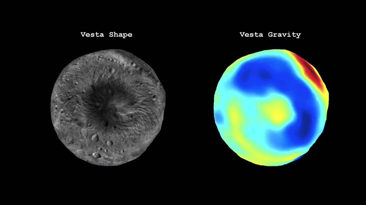 Asteroid Vesta: Topography and Gravity Map - Dawn Mission NASA Video Hd ...