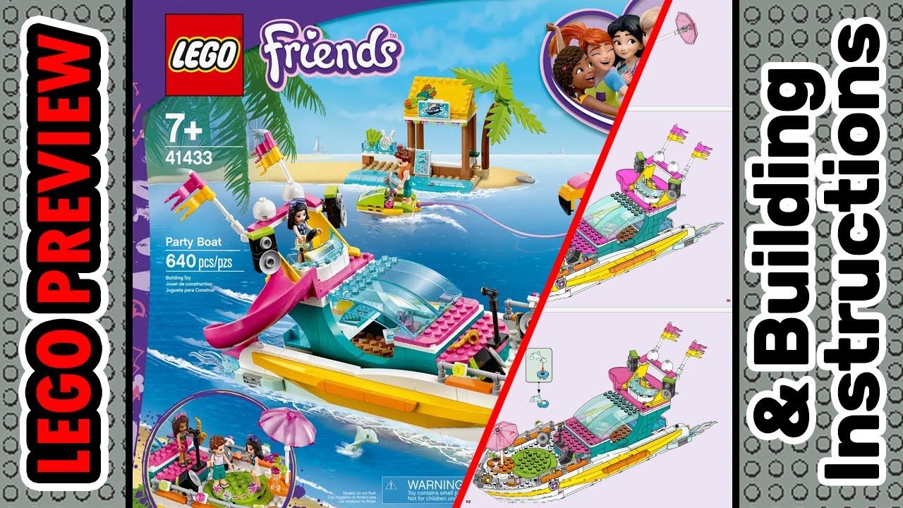 PREVIEW: 41433, LEGO Friends, Party Boat & Building Instructions! LEGO ...