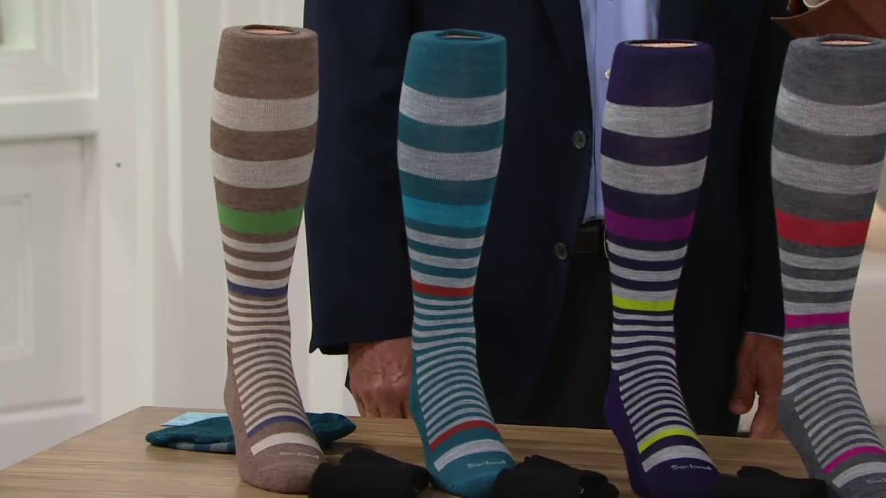Sockwell Orbital Graduated Compression Socks Two Pack on QVC - YouTube