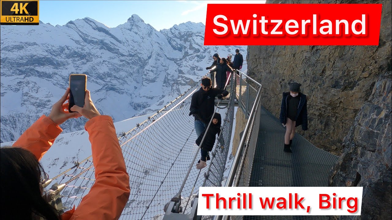 Switzerland 4K | Birg | The Jaw-Dropping Birg Thrill Walk at Schilthorn ...