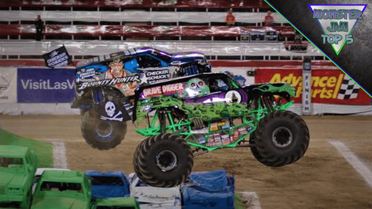 Monster Jam Top 5 Greatest World Finals Championship Races - YouTube