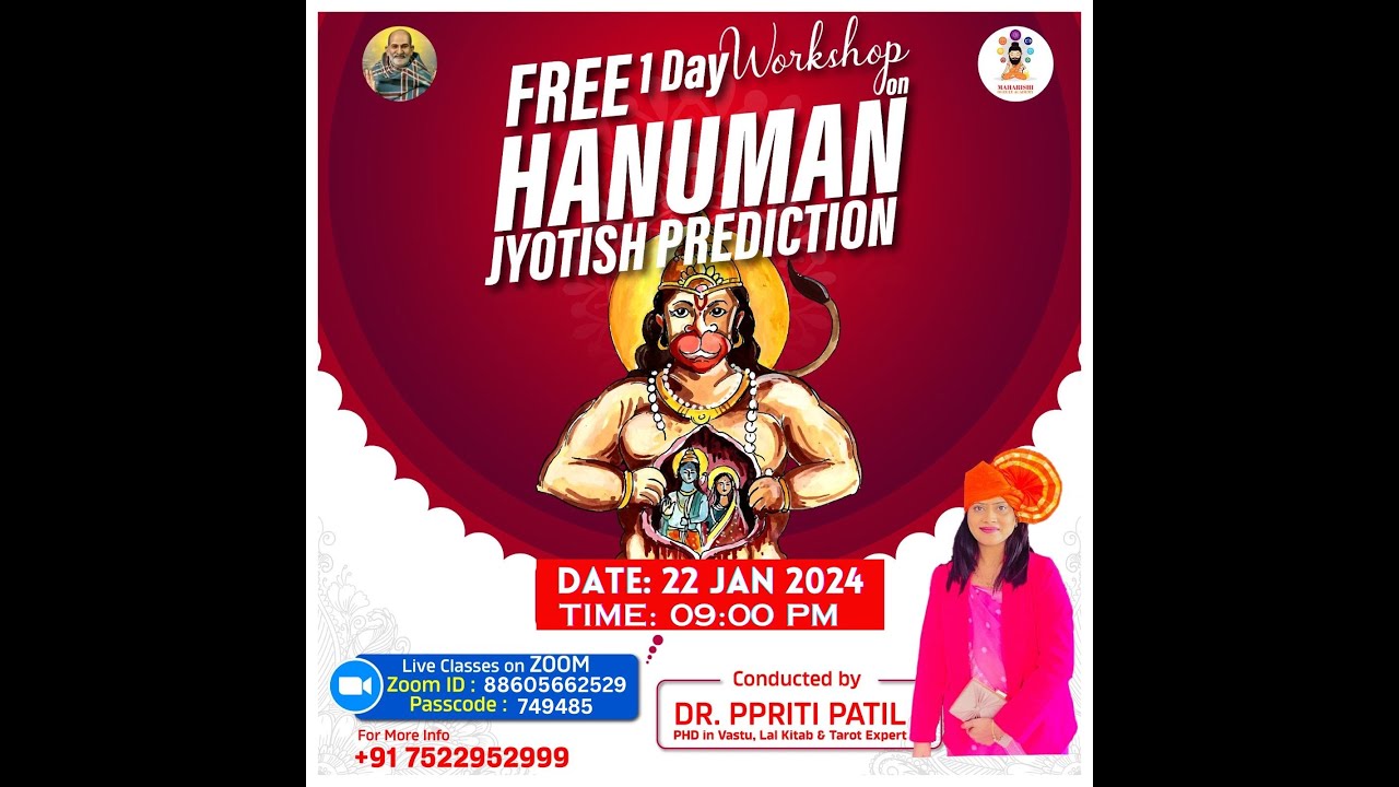 FREE 1 Day Workshop on HANUMAN JYOTISH PREDICTION - YouTube
