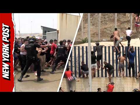 CHAOS at Ceuta Border as Migrants Surge Toward Spain's Territory