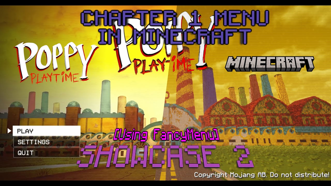 Poppy Playtime chapter 1 menu in Minecraft Java (using FancyMenu ...
