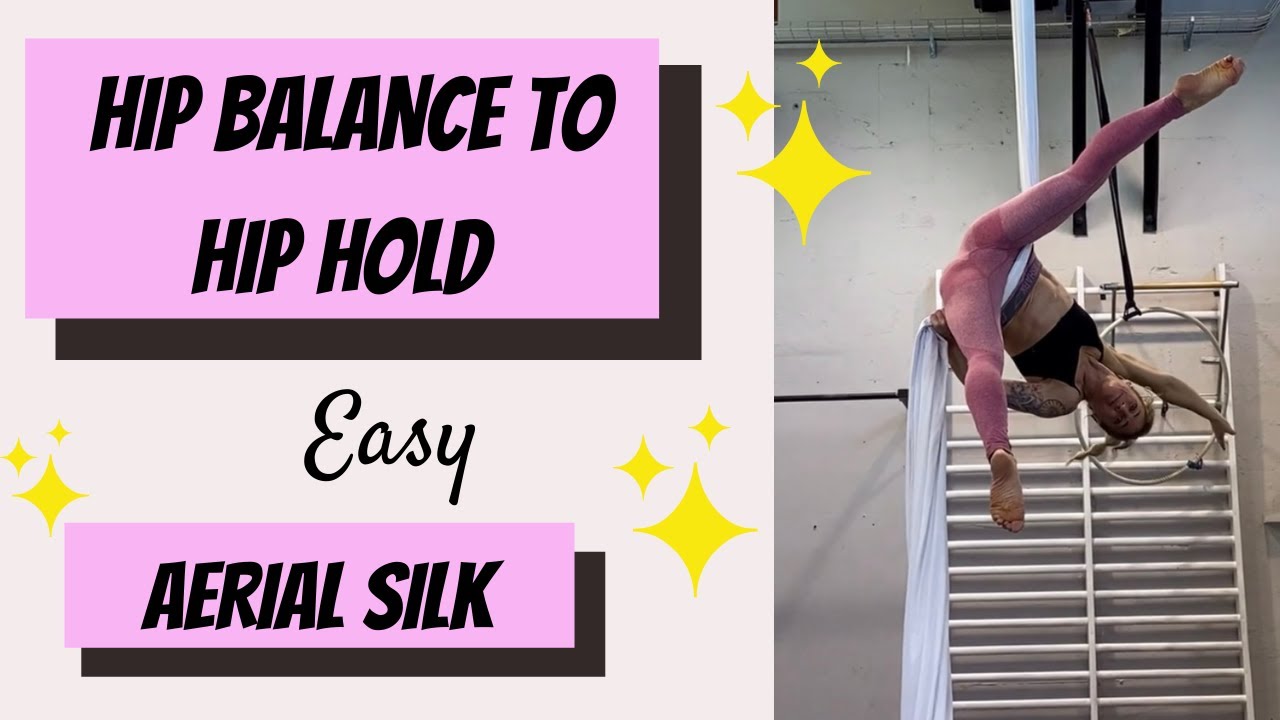 hip balance to hip hold aerial silk tutorial (little height required ...
