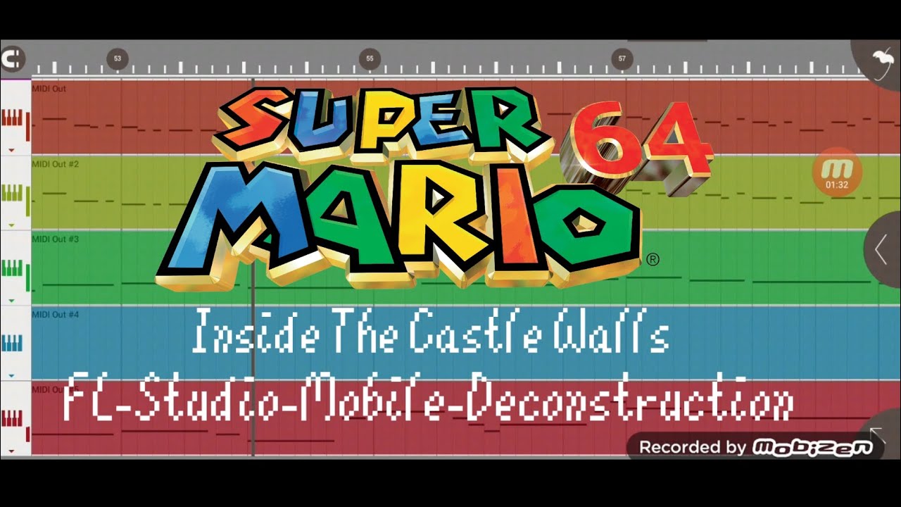 SM64 Inside The Castle Walls FL Studio Mobile Deconstruction - YouTube