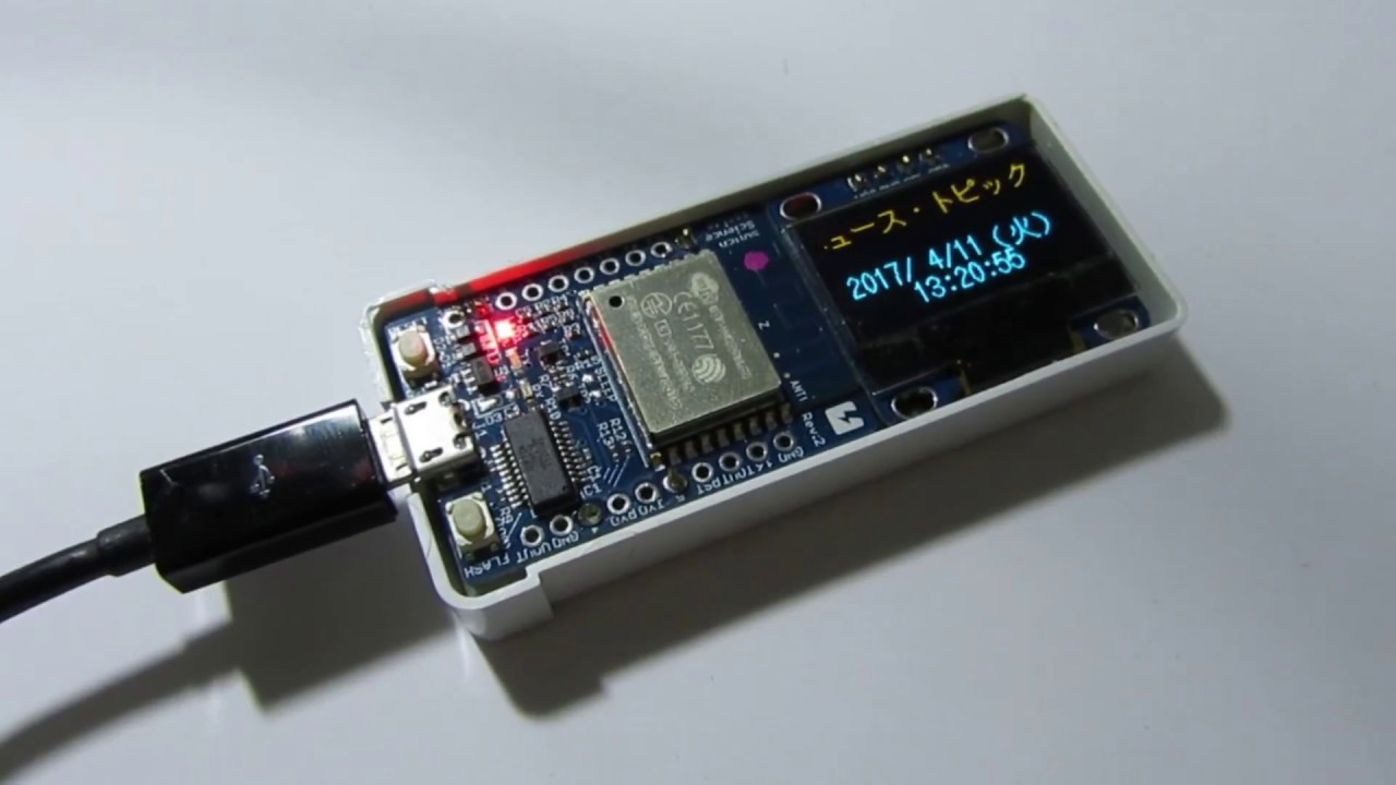 Beta ver 1.50 library Yahoo! https ( SSL ) RSS News OLED scroll ( ESP8266, SSD1306 ) - YouTube