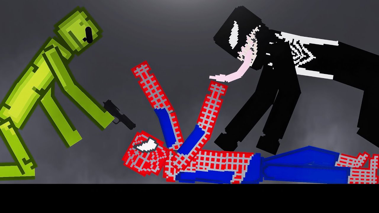 Spider-Man vs Venom and Melon Playground in People Playground - YouTube