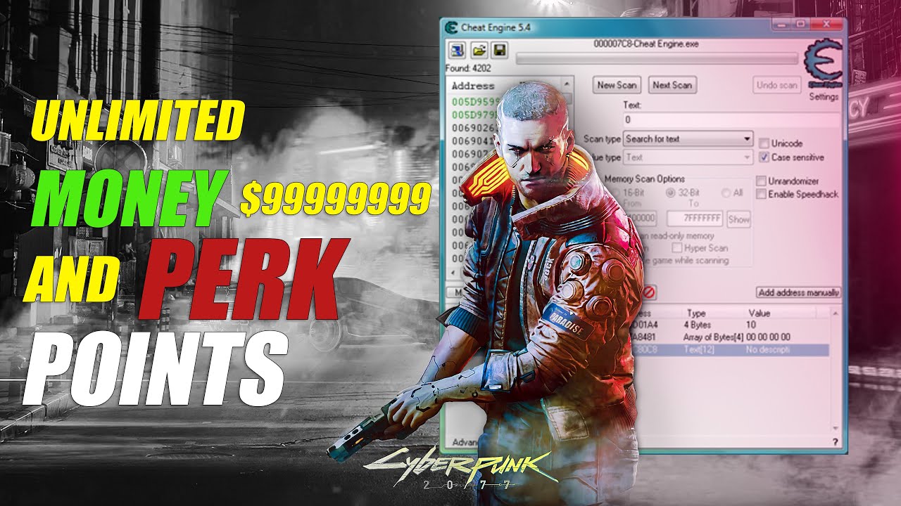 CYBERPUNK 2077 CHEAT ENGINE HACK FOR **UNLIMITED** MONEY and PERK ...
