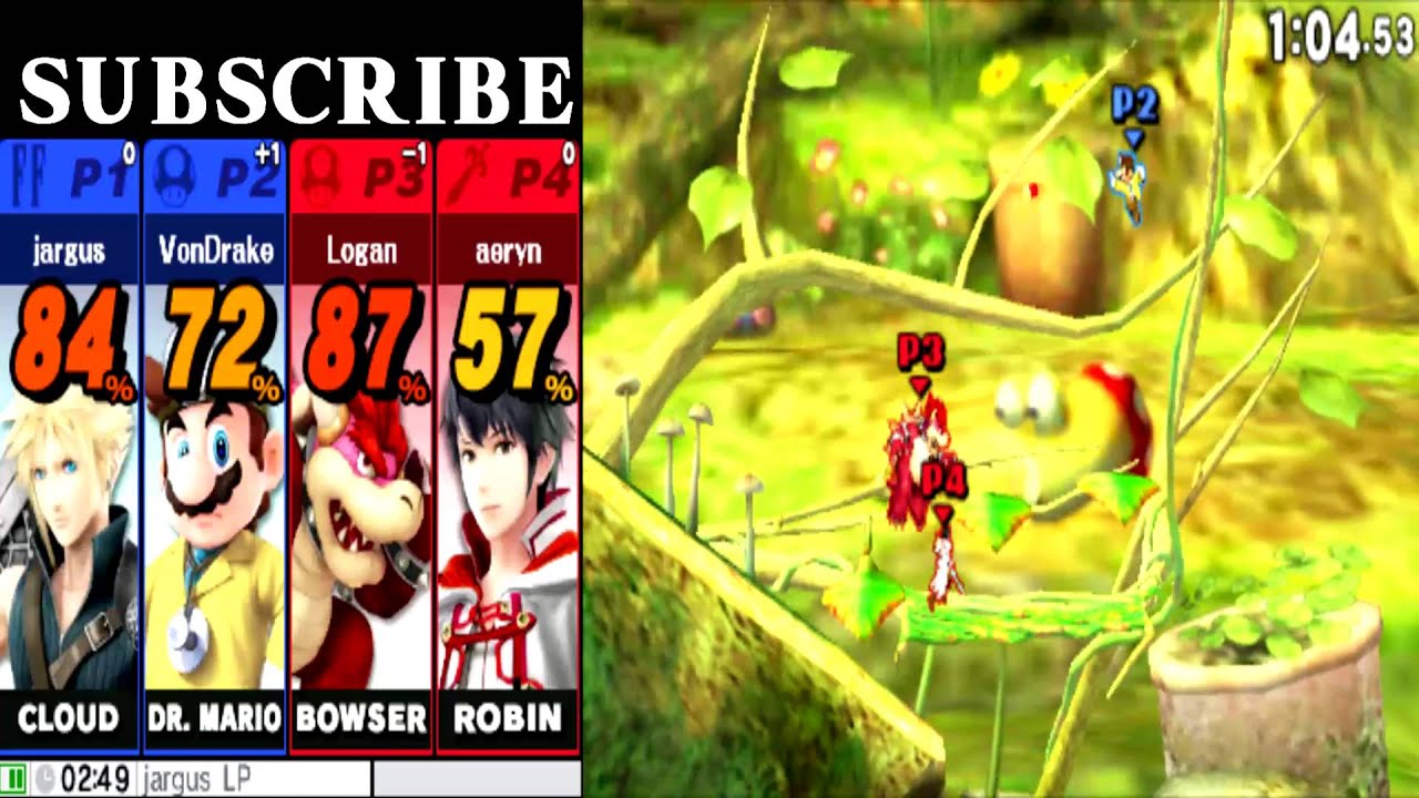 Cloud+Dr Mario VS Robin+Bowser: Super Smash Bros 3DS - YouTube