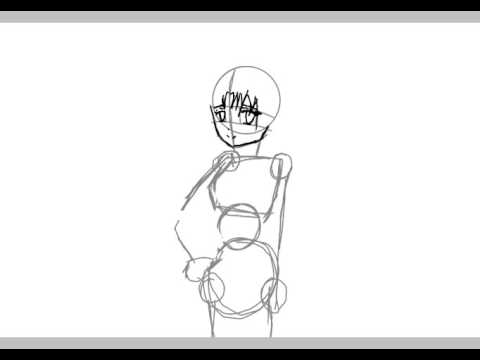 Drawing anime girl in \