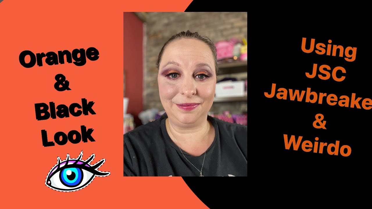 Orange and Black Eye look (Halloweenish??) Jeffree Star, Jawbreaker ...