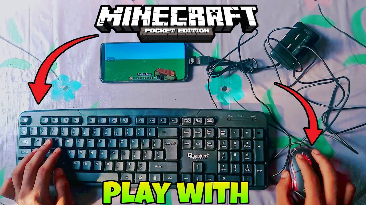 How To Play "MINECRAFT" Pocket Edition With Keyboard and Mouse By The ...