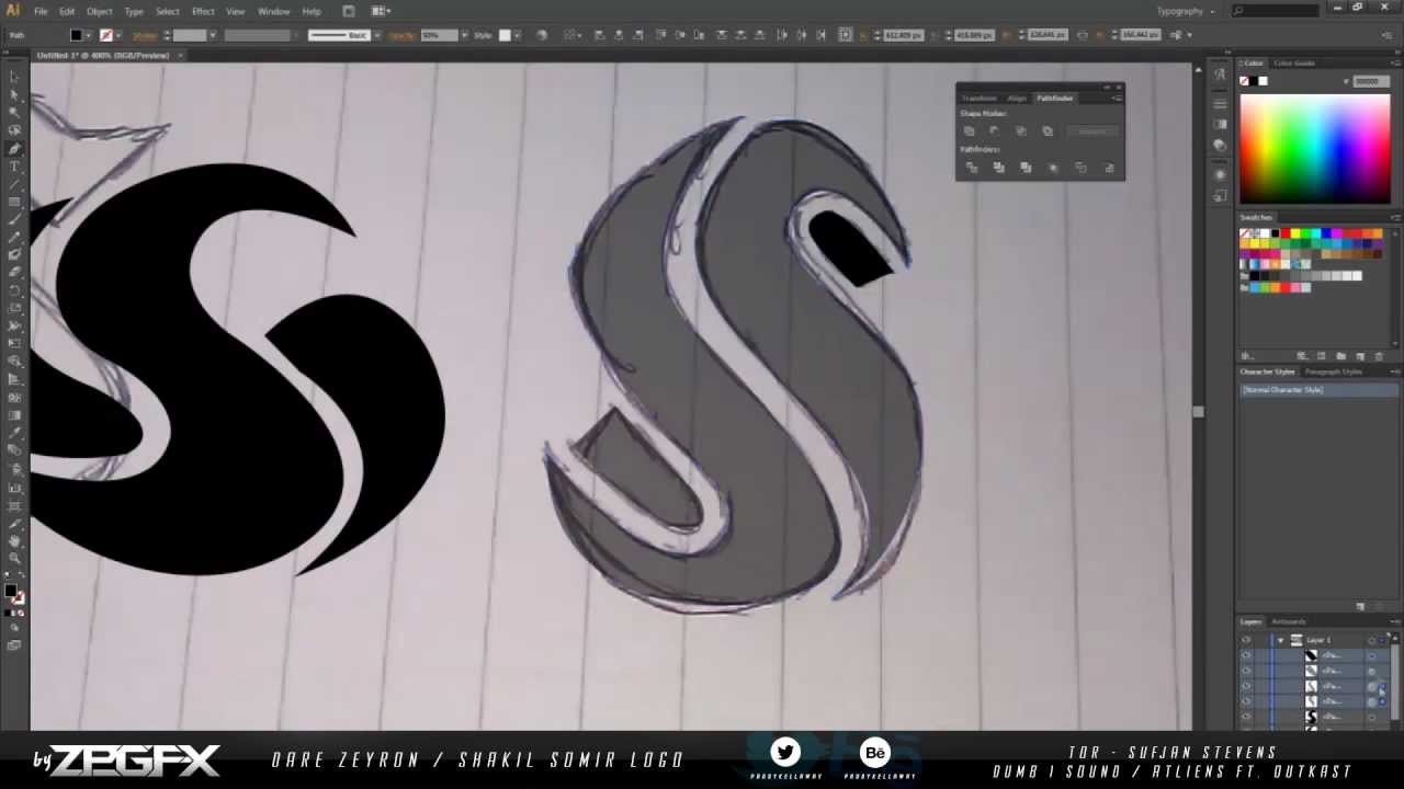 Shakil Somir Logo Concept | Speed Art - YouTube