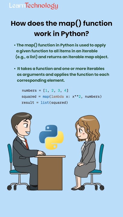 Map Function In Python Python Interview Question Python Interview Mapfunction Youtube