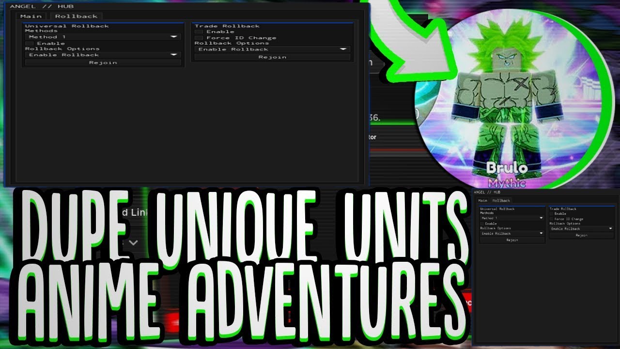 ROBLOX Anime Adventures Script Hack & RR ROLLBACK HACK/SCRIPT DUPE ...