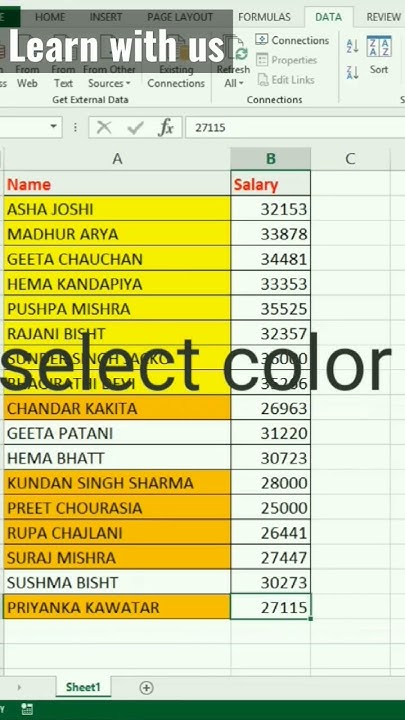 Excel Sort Shorts Youtube