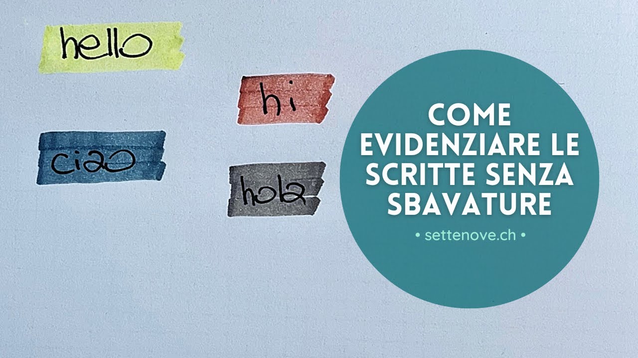 Tutorial: come evidenziare le scritte senza sbavature - YouTube