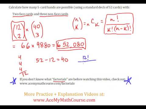 Combination (Combinatorics & Probability) Cards Word Problem #3 - YouTube