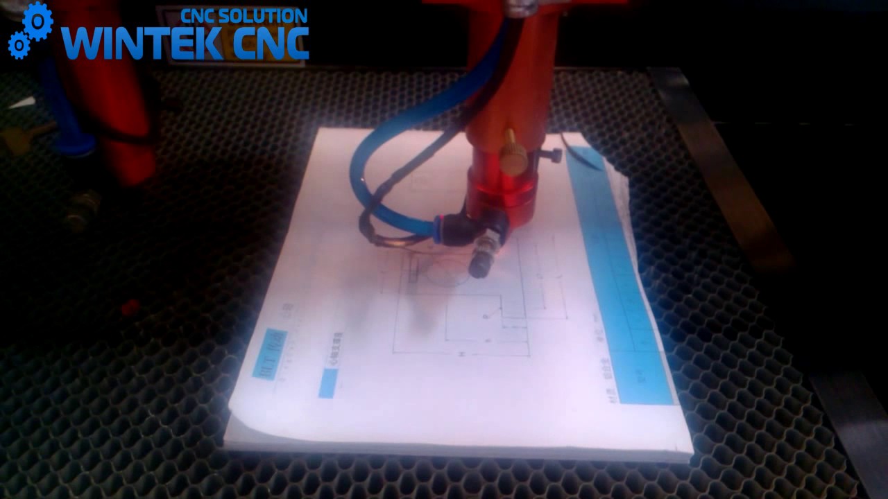 paper cutting by cnc co2 laser cutting machine - YouTube
