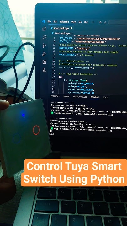 Turn ON/OFF Tuya Smart Switch Using Python and Tuya API (Super Easy!) - YouTube