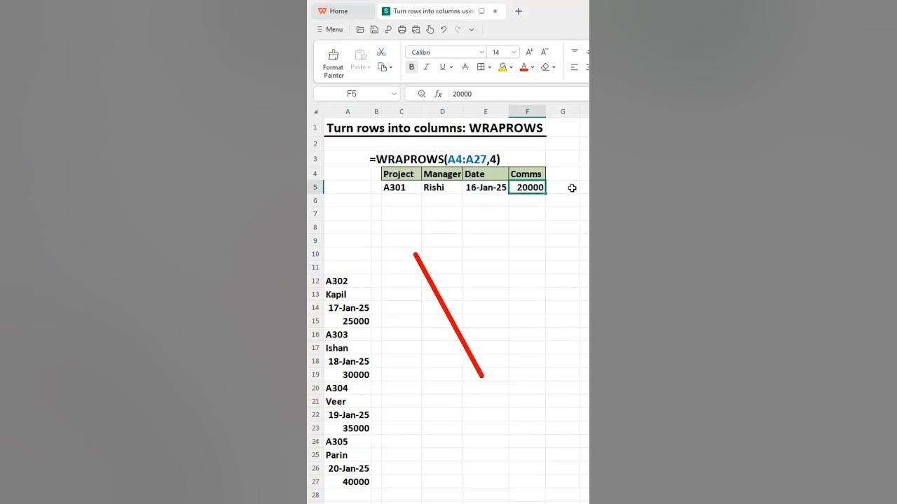 Hot to turn row into column | in Excel | Microsoft Excel #trending #excel #microsoftoffice # ...