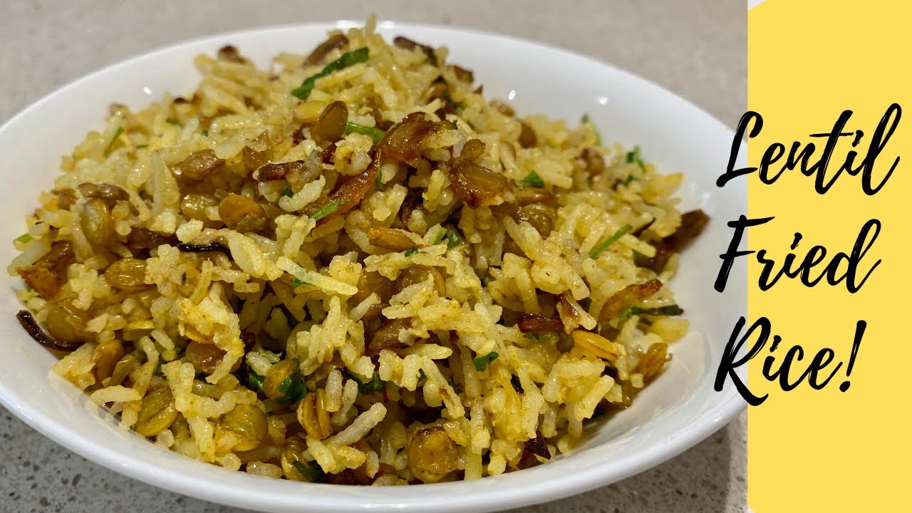 Lentil Fried Rice I Fried Rice Recipe I leftover rice recipe I Green ...