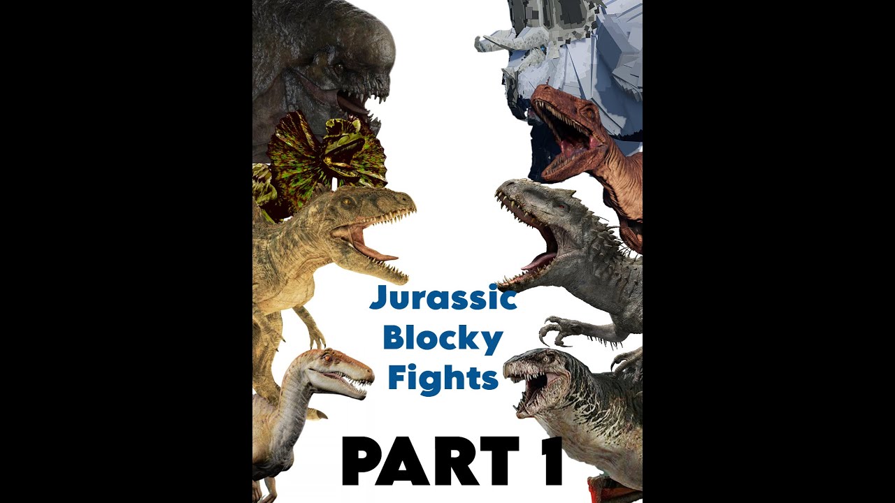 Jurassic Blocky Fights Part 1 | Jurassic Blocky Roblox - YouTube
