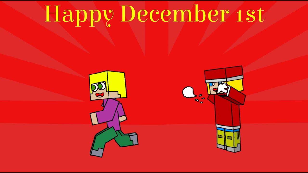 Minecraft Christmas video. Happy December the 1st | Day 1 - YouTube