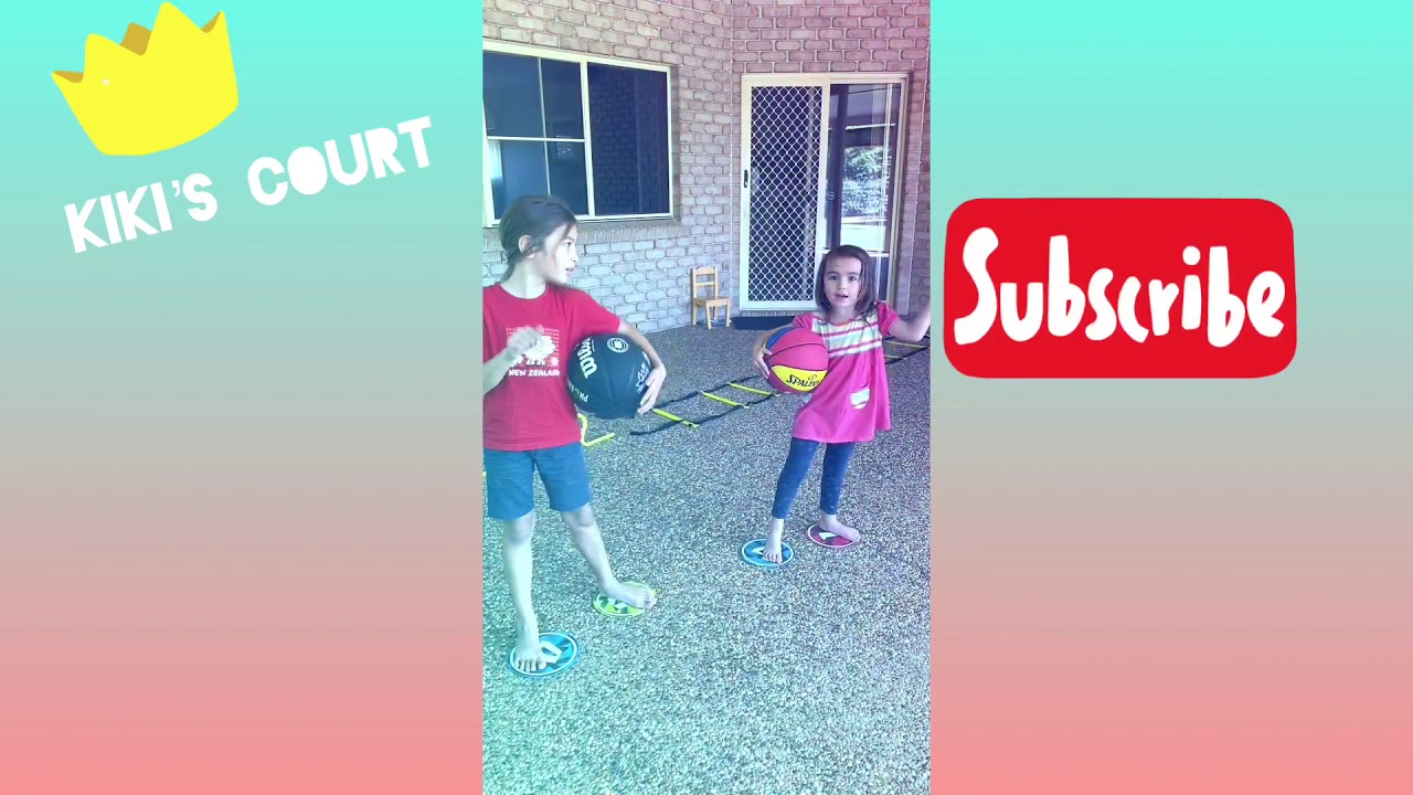 Kiki and Lydia’s Funky dribbling Obstacle course - YouTube