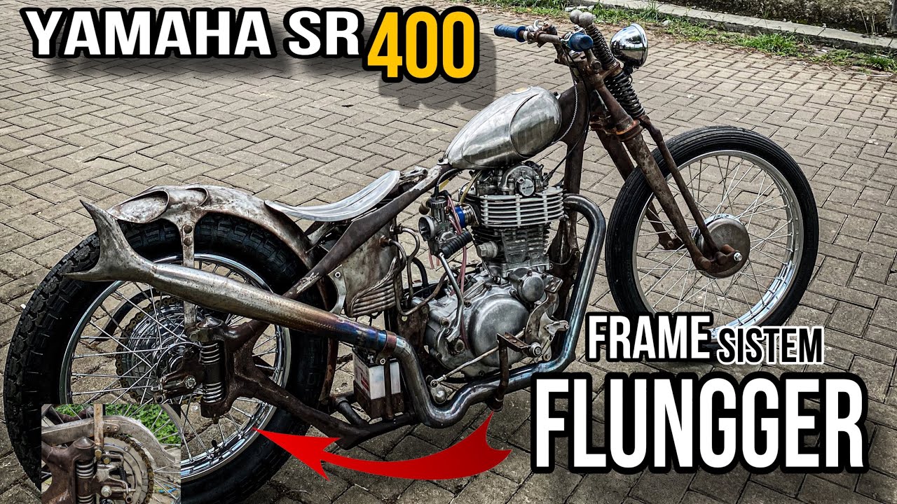 YAMAHA SR 400 DENGAN RANGKA FLUNGGER DONE‼️ oh gini rasanya naik rangka ...