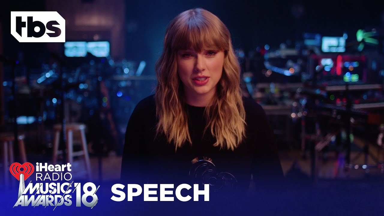 Taylor Swift: 2018 iHeartRadio Music Awards | Acceptance Speech | TBS ...