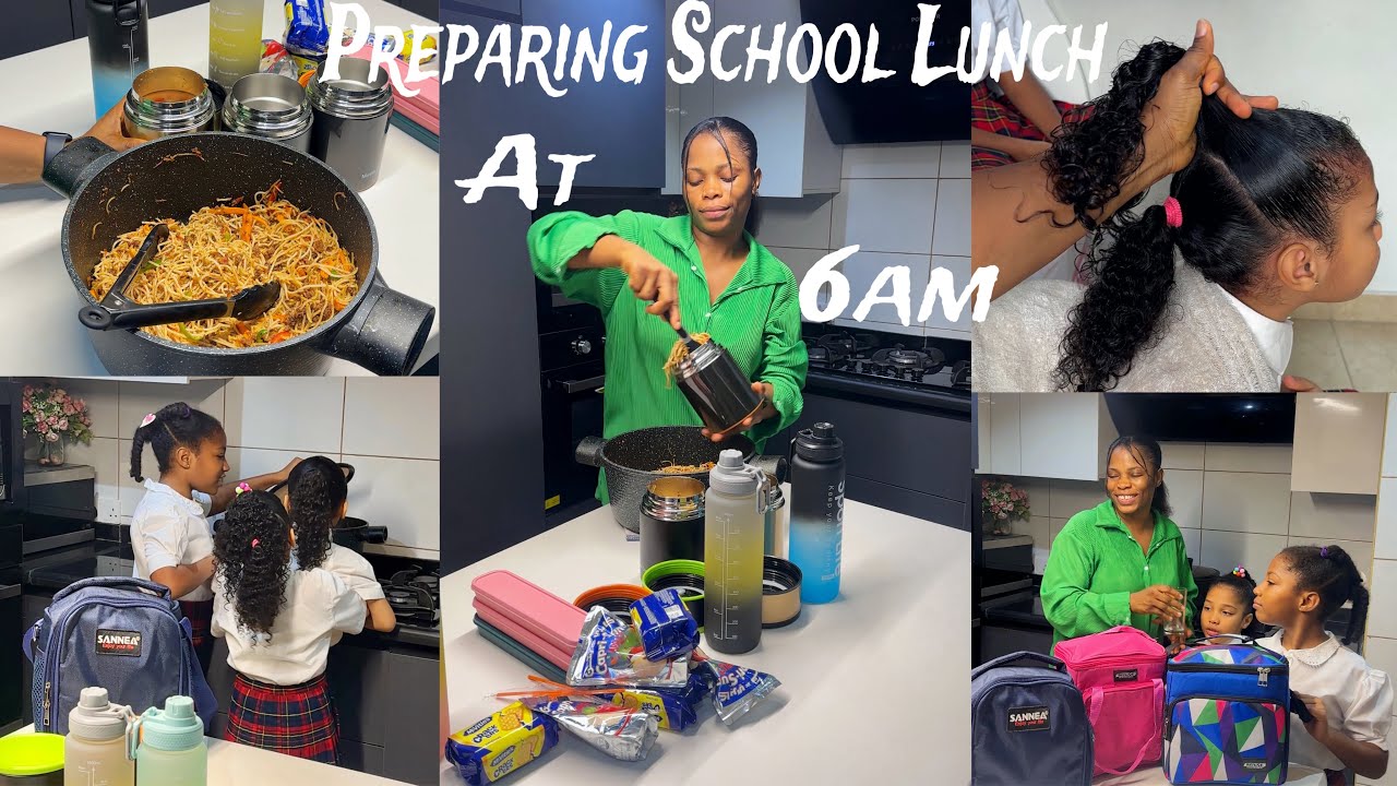 PREPARING MY KIDS SCHOOL LUNCH AT 6am. - YouTube
