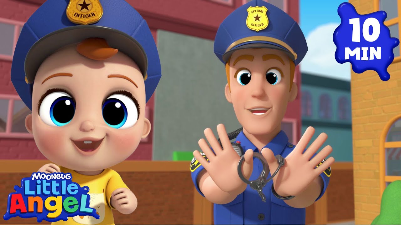 Baby Joins the Police For a Day Song | Little Angel and Cocomelon ...