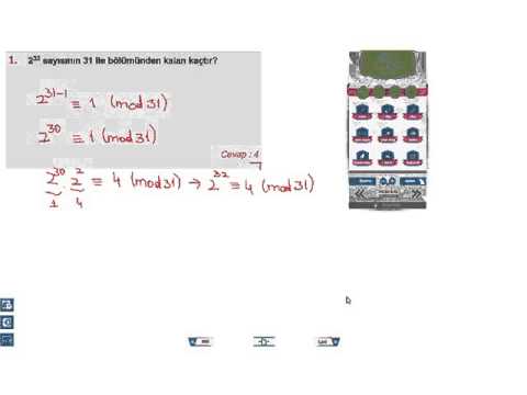 11.Sınıf Modül Aritmetik-29.ders:Modüler Aritmetik 5