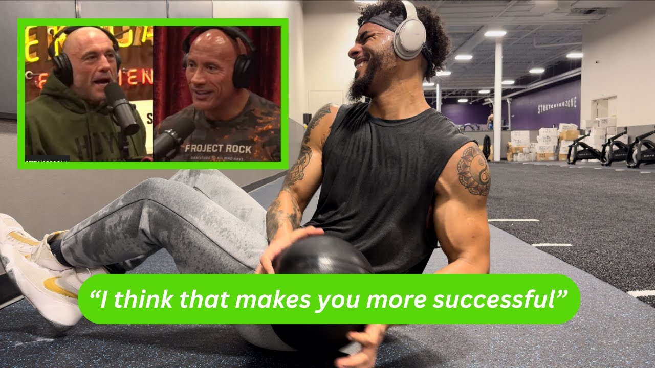 Working out while listening to Joe Rogan and The Rock preach - YouTube