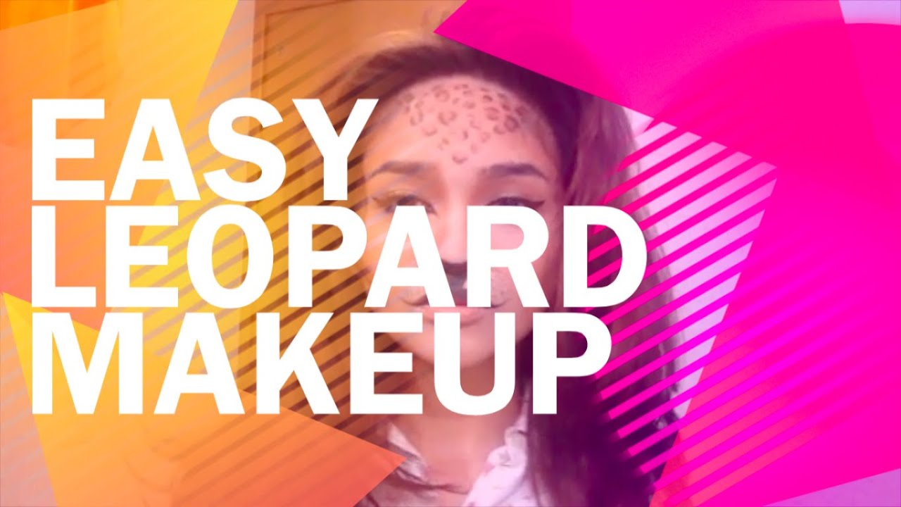 Easy Leopard Halloween Makeup - YouTube