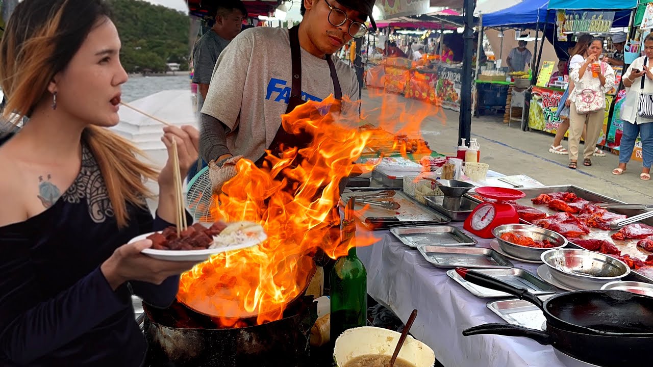 Amazing Wok Skills! Cooking with ExtremePowerFul Fire - Wok Skills in ...