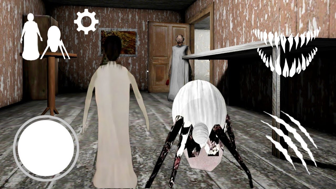 Granny Is | Playing As Slendrina And Spider Angelene | Door Escape Full ...