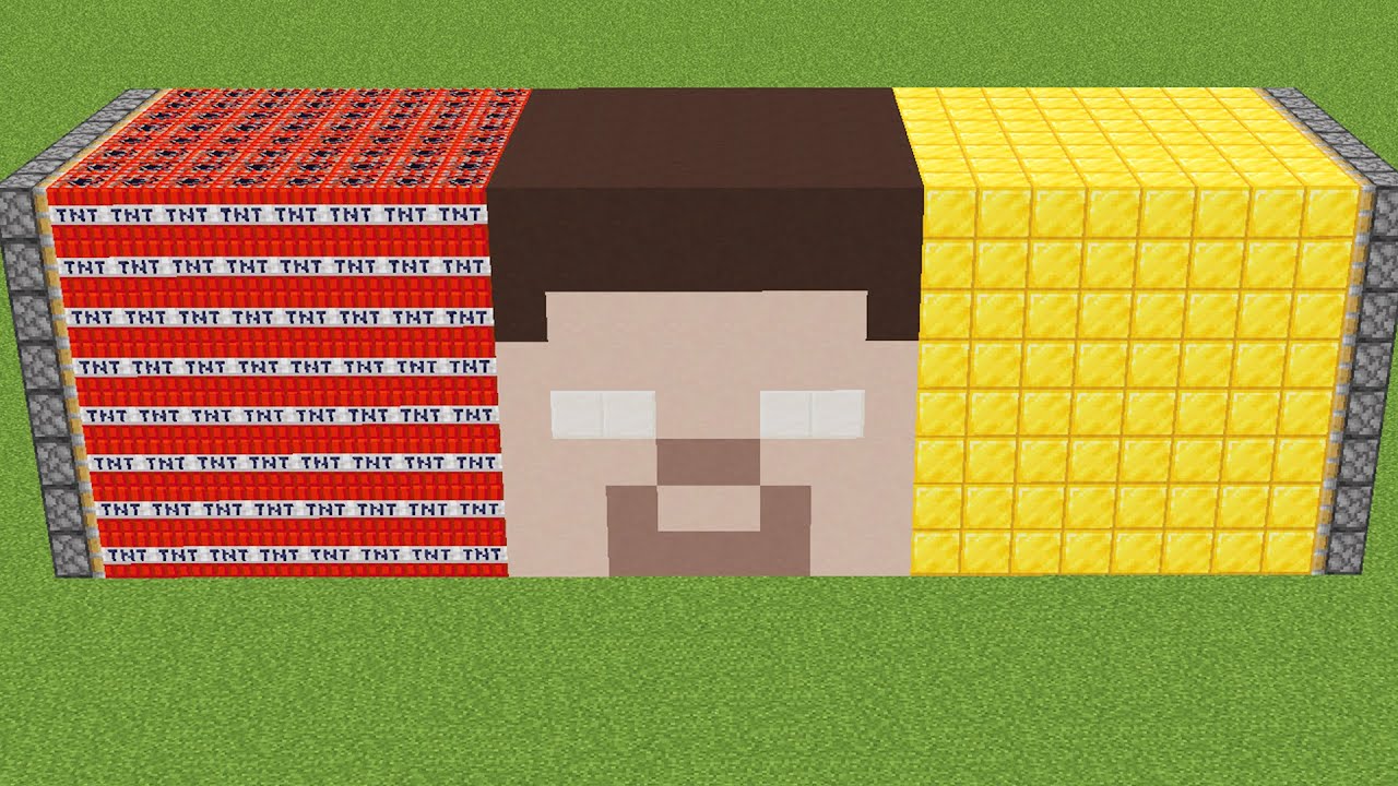 1000 tnt + head herobrine + 1000 gold block = ??? - minecraft live ...