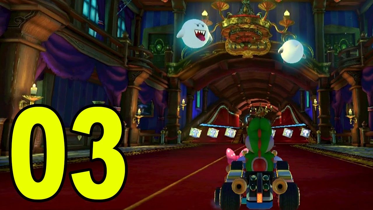 Mario Kart 8 - Part 3 - Boo's Haunted Mansion! (WiiU Let's Play ...