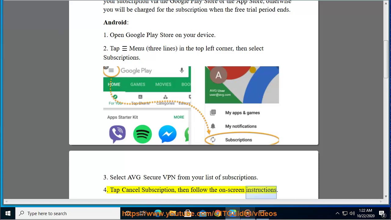 Cancel AVG Secure VPN subscription on Android/iPhone - YouTube