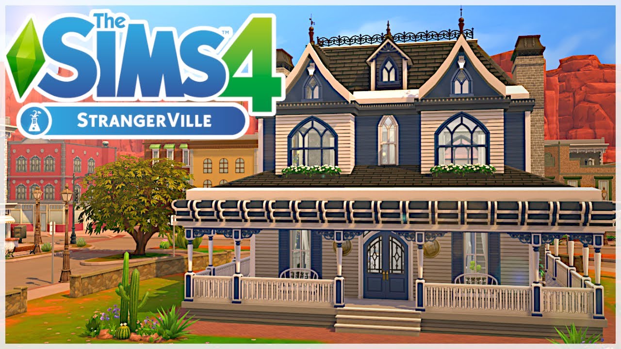 STRANGERVILLE LIBRARY 📚 Speed Build || The Sims 4 (No CC) - YouTube