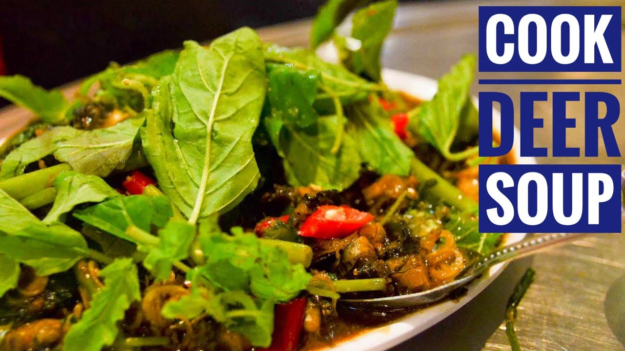 Cook Deer Soup | ឆាក្តៅសាច់ឈ្លូស នៅពិជនិល យាយម៉ៅ | Cook Coronary - YouTube