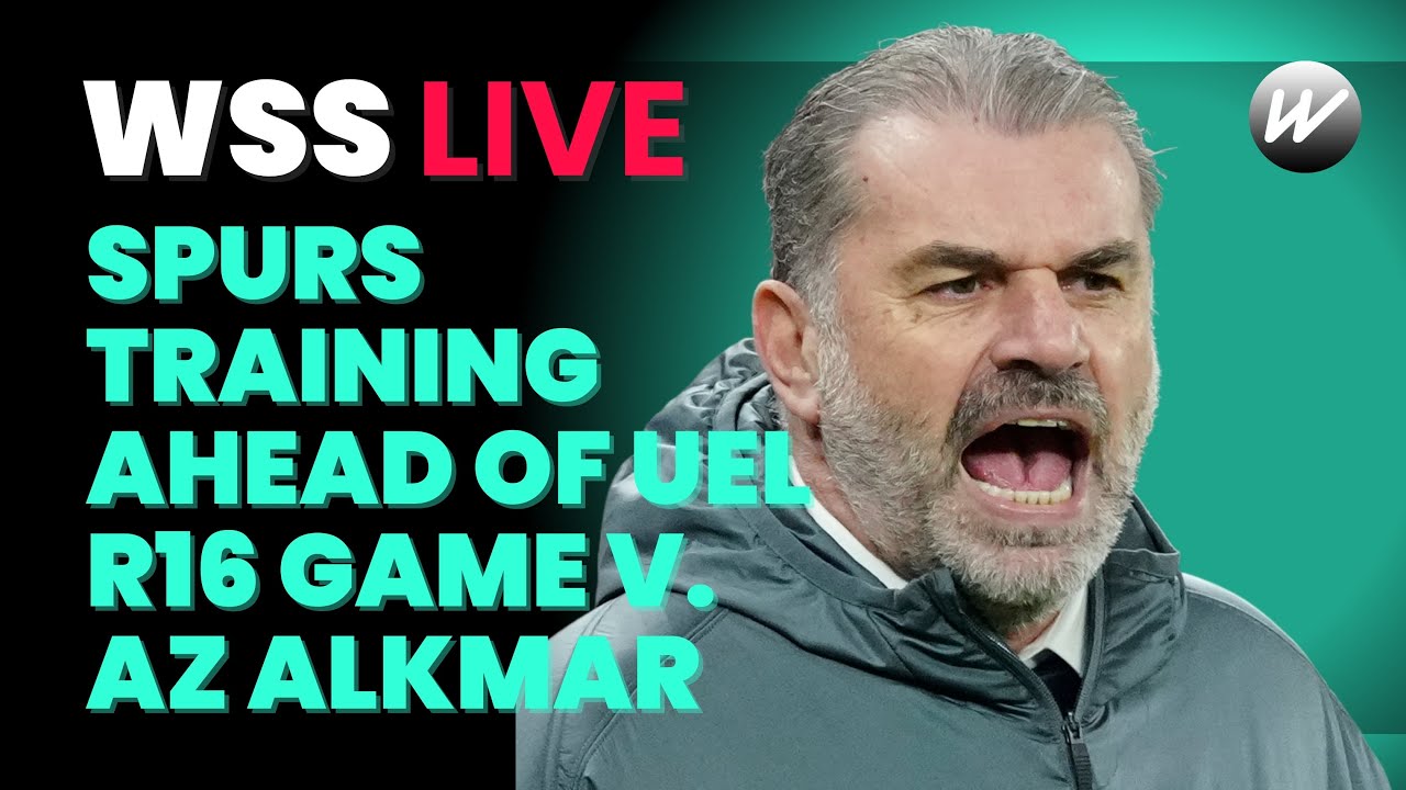 LIVE @ 12:00 GMT Tottenham Training session ahead of UEL Last 16 game ...