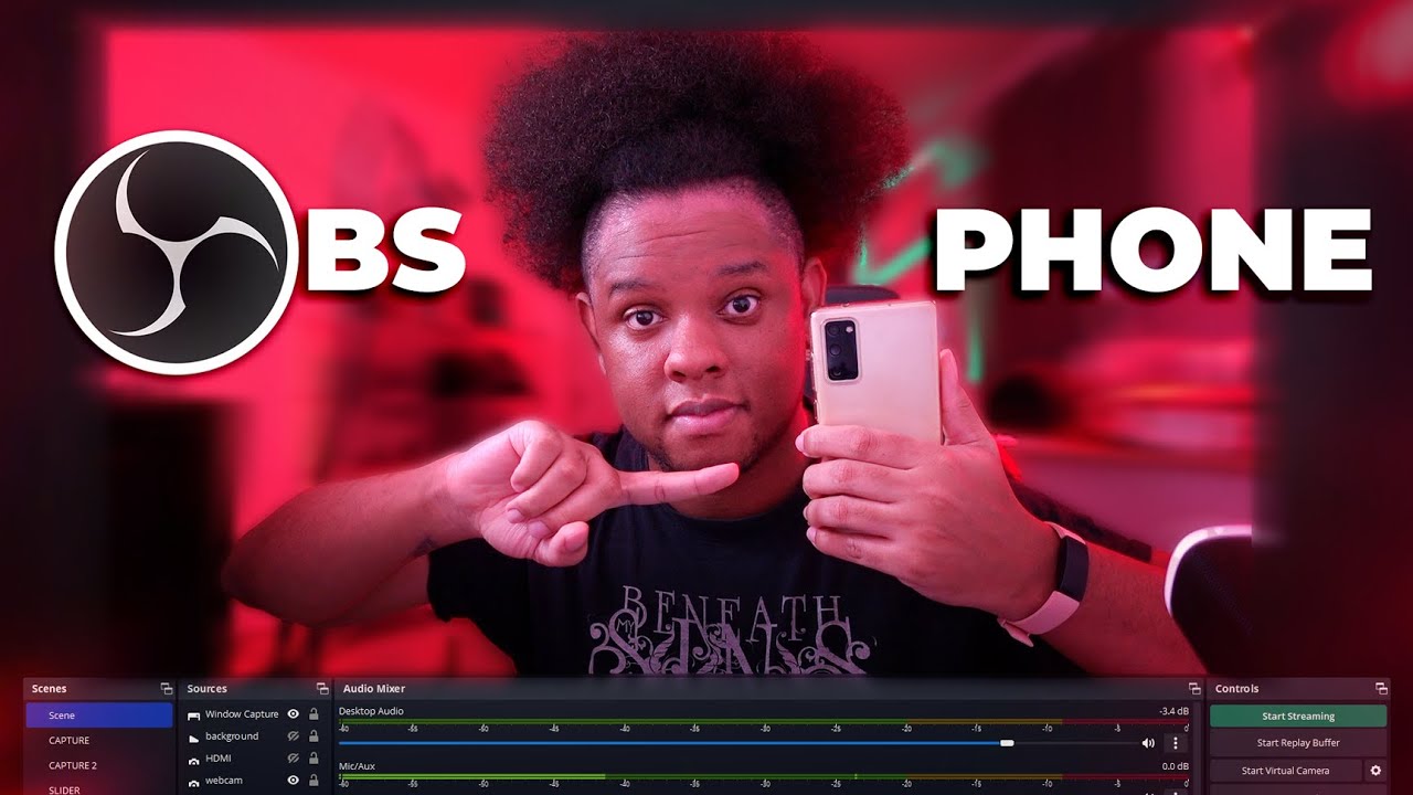 OBS STUDIO: add Smartphone Video and Audio Tutorial - YouTube
