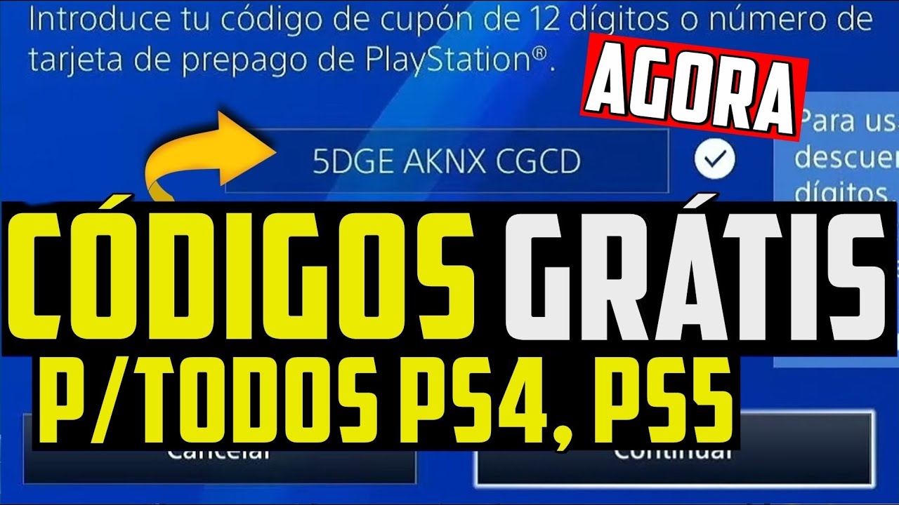 APROVEITA! 4 CÓDIGOS Oficial GRÁTIS Para TODOS No PS4 e PS5 AGORA ...