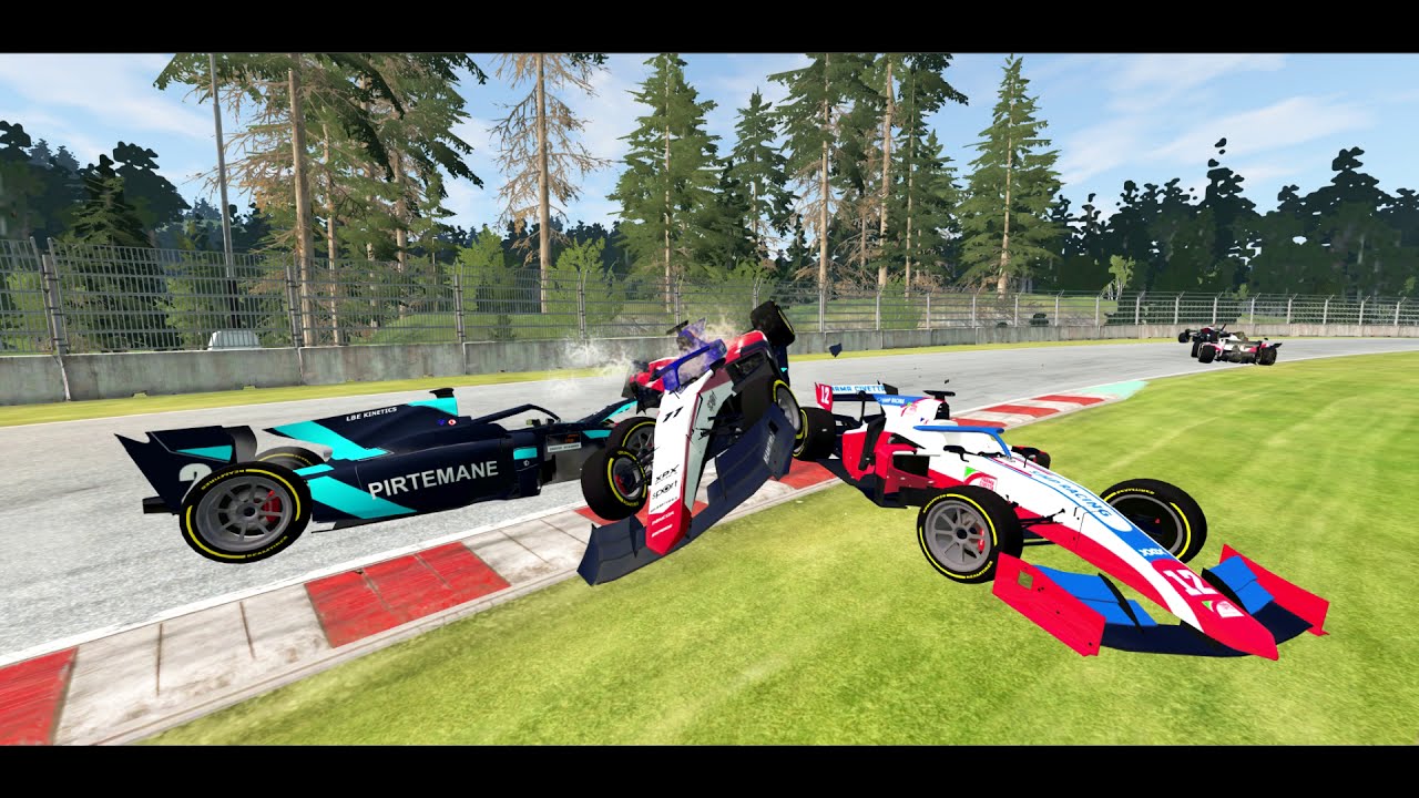 F2 race start crash | BeamNG.drive - YouTube